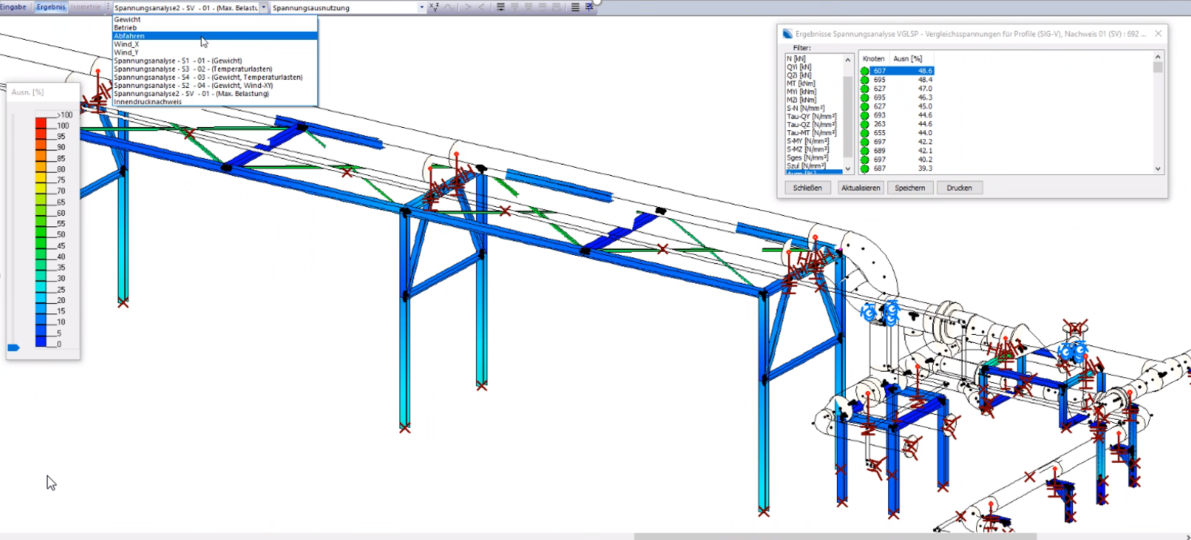 Calculation of pipe systems (ROHR2)